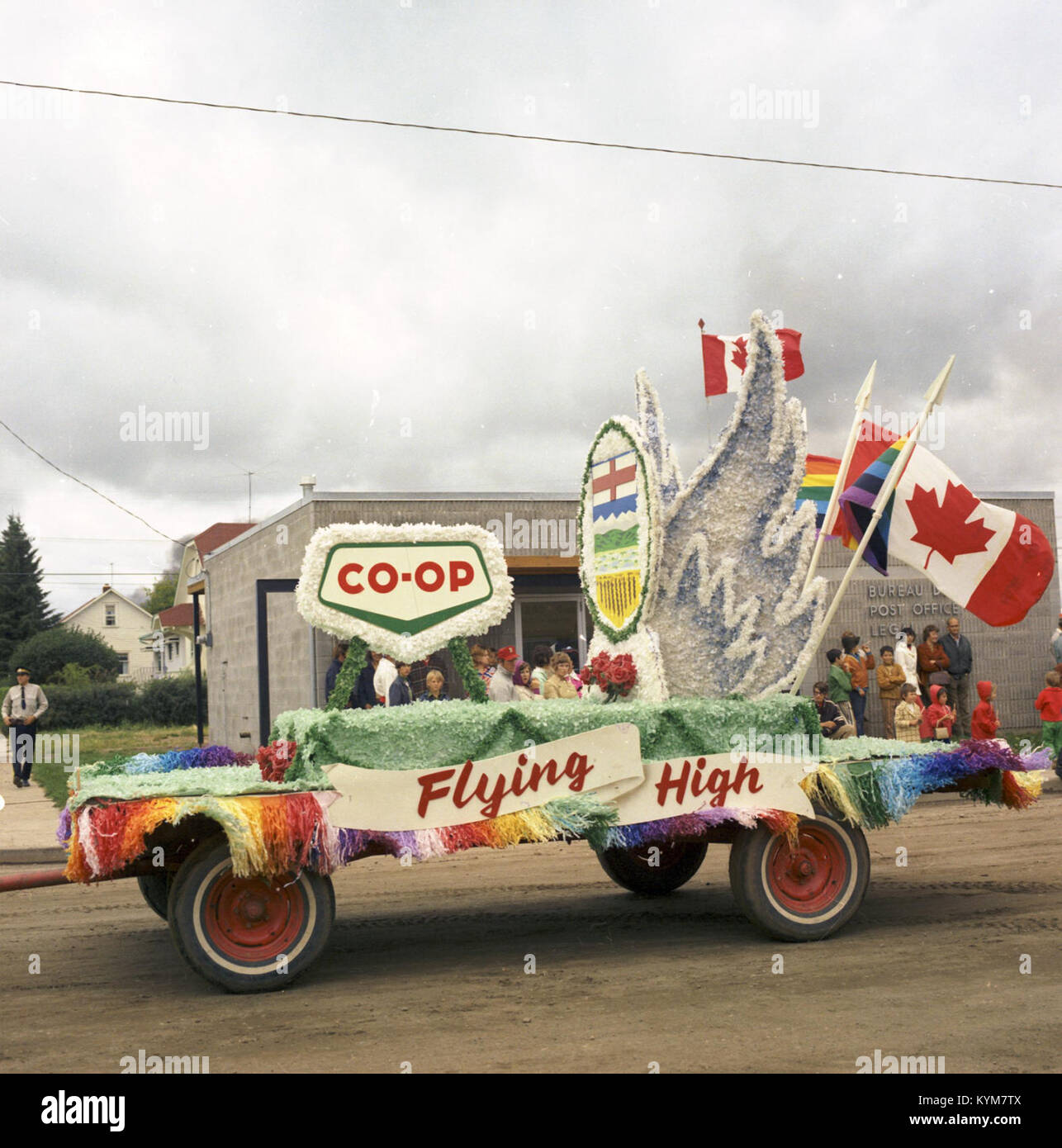 A historical photograph of the Legal County Fair parade in Alberta ...