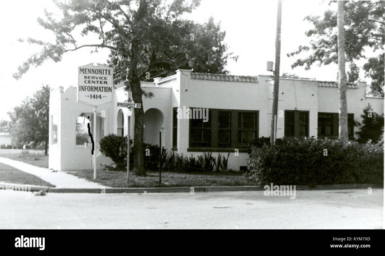 A historical illustration of the Mennonite Service Center in Sarasota ...