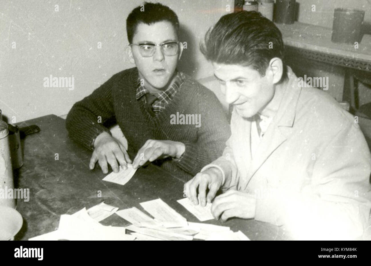 A photograph of a sheltered workshop in Paris, France, depicting a ...