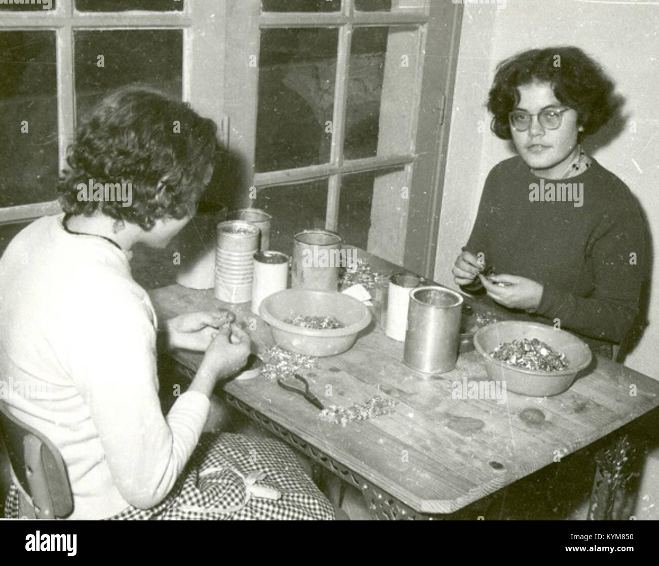 A historical photograph of a Sheltered Workshop in Paris, France ...