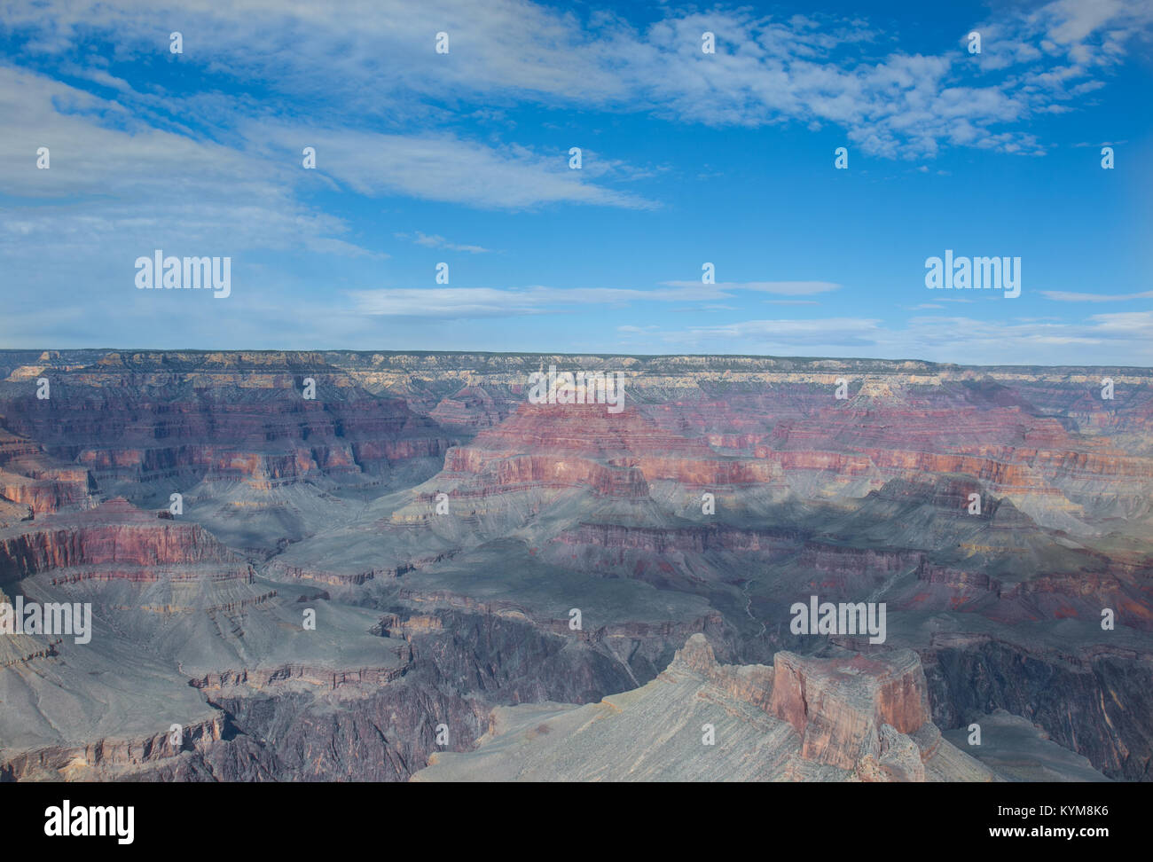 Grand Canyon South Rim stunning view on the rock formation Stock Photo ...