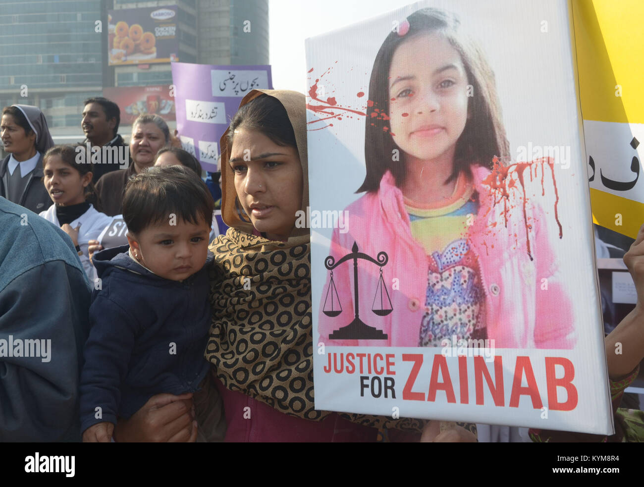 Lahore, Pakistan. 15th Jan, 2018. Pakistani Activists of Cecil Chaudhry ...