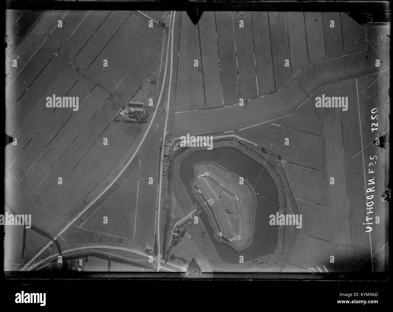 Aerial photograph of Uithoorn, a town in the Netherlands, taken between ...