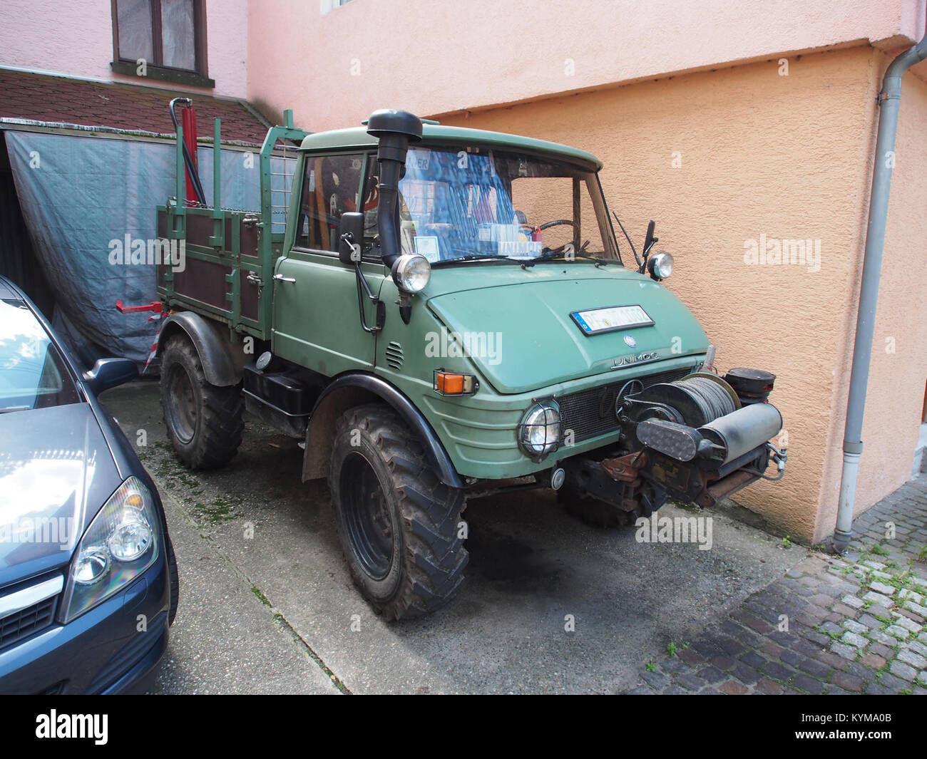A photograph of a Unimog vehicle in Neuenbürg, showing its utility and ...