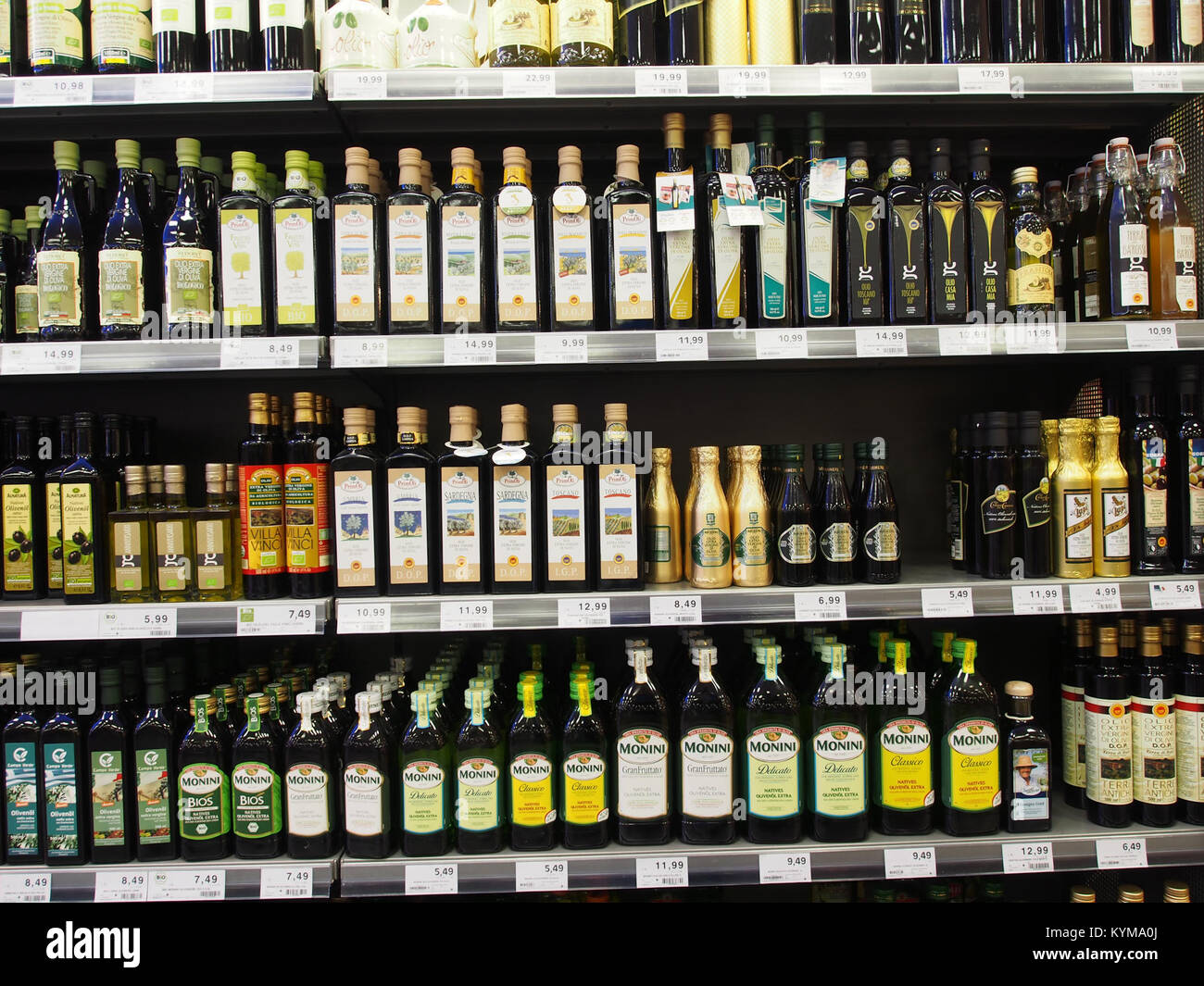 An image showing a bottle of Edeka olive oil displayed in a store in ...