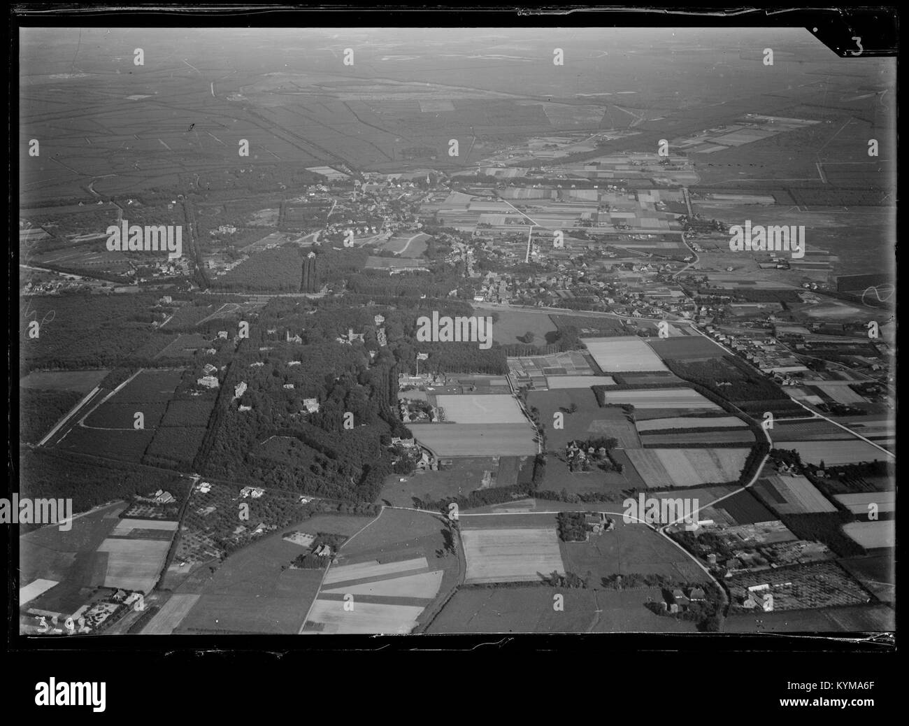 Aerial photograph of Ermelo, taken between 1920 and 1940, showcasing ...