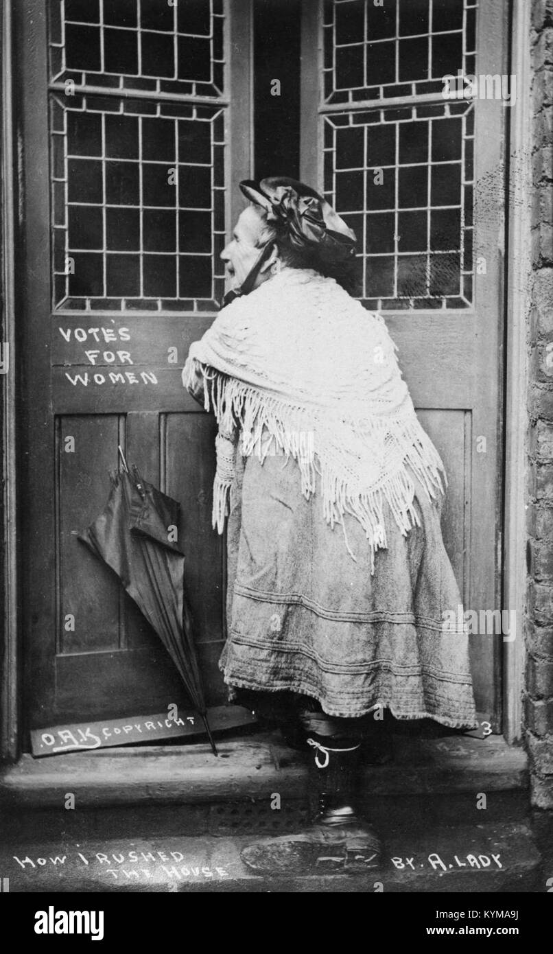 A vintage suffragette postcard from the early 20th century titled 'How ...