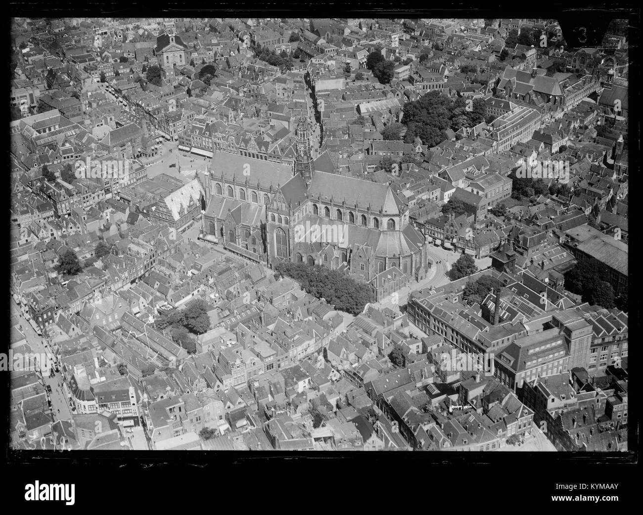 Aerial view of Haarlem, Netherlands, captured between 1920 and 1940 ...