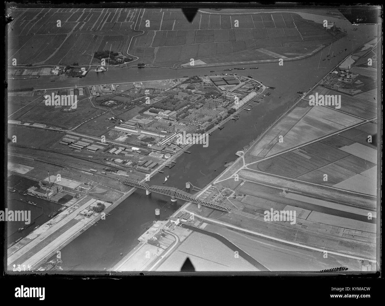 This aerial photograph captures Hembrug, a location in the Netherlands ...