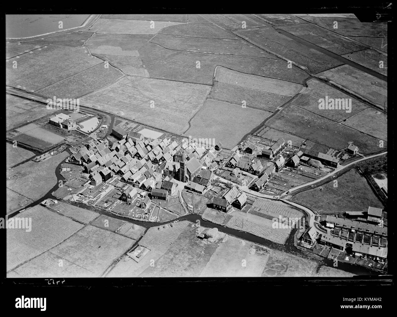 Aerial photograph taken between 1920 and 1940, capturing a historic ...