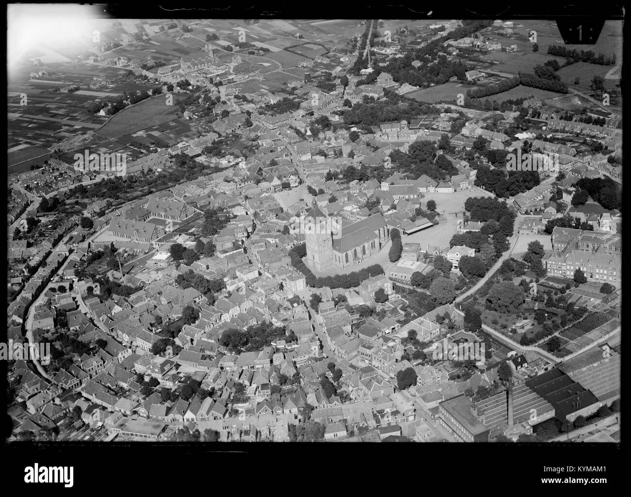 Aerial view historic old Black and White Stock Photos & Images - Alamy