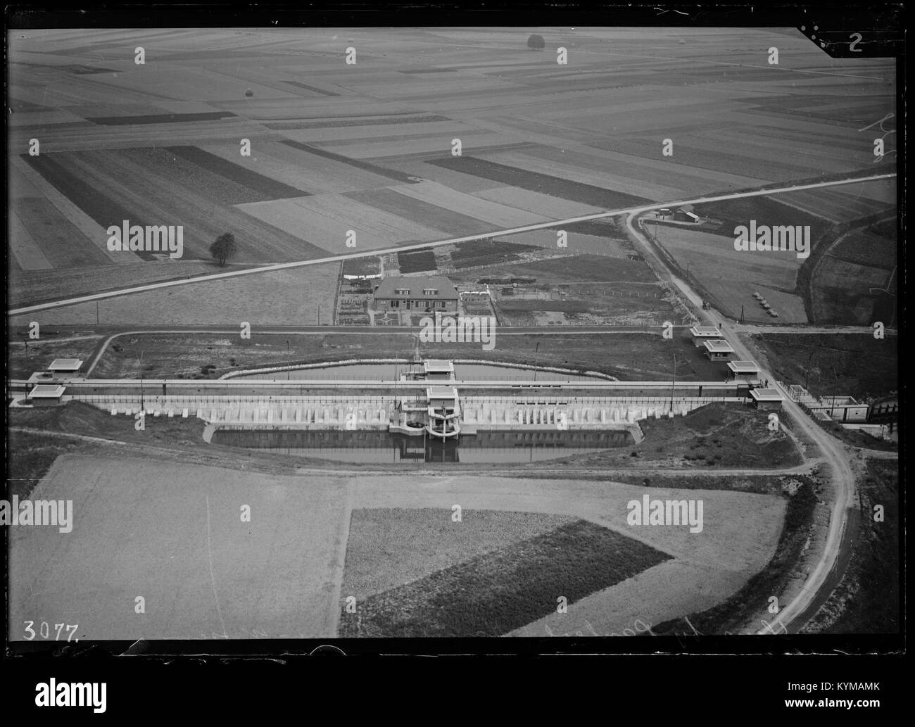 An aerial photograph of Panheel, captured from a high vantage point ...