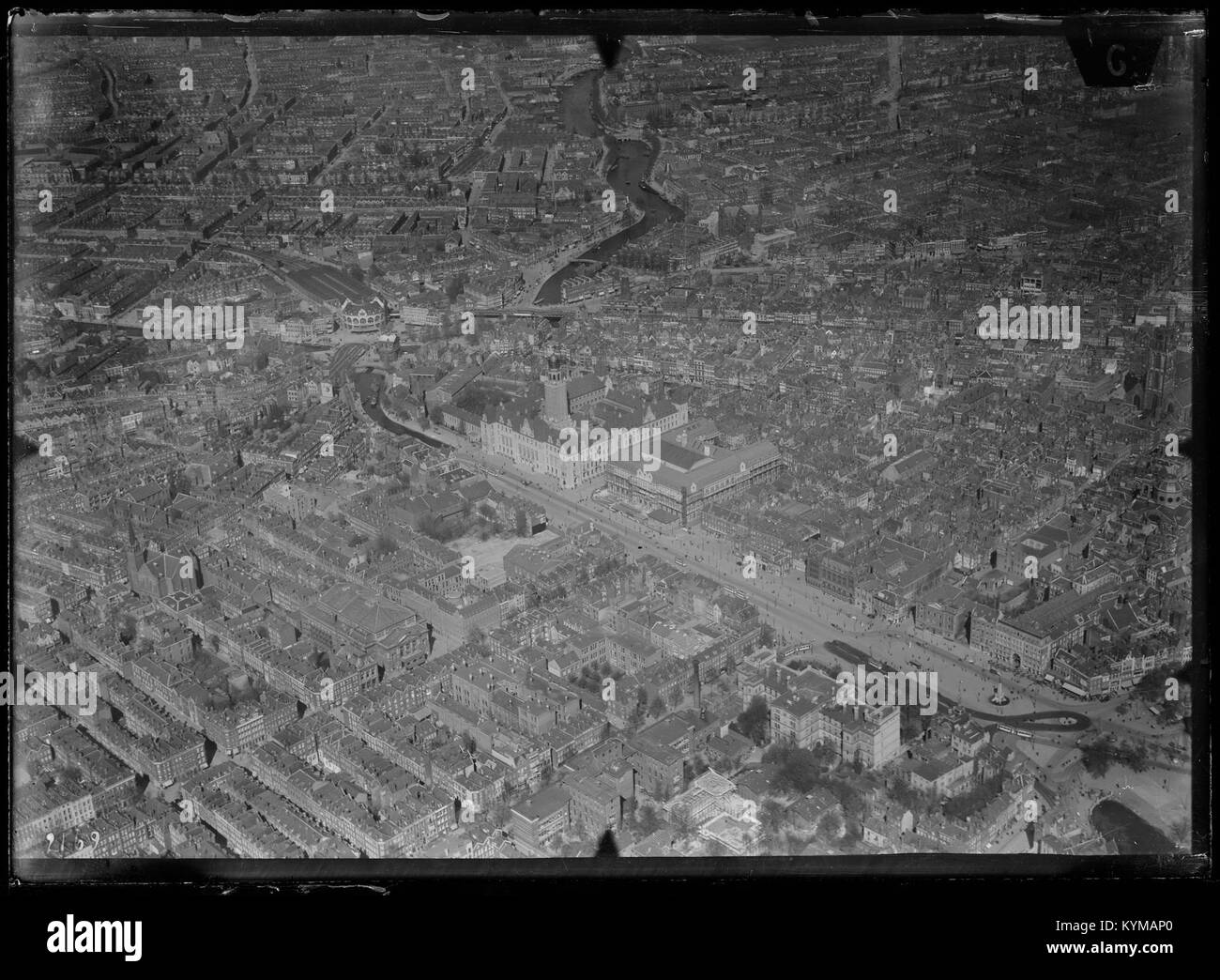 Aerial photograph of Rotterdam, a major port city in the Netherlands ...
