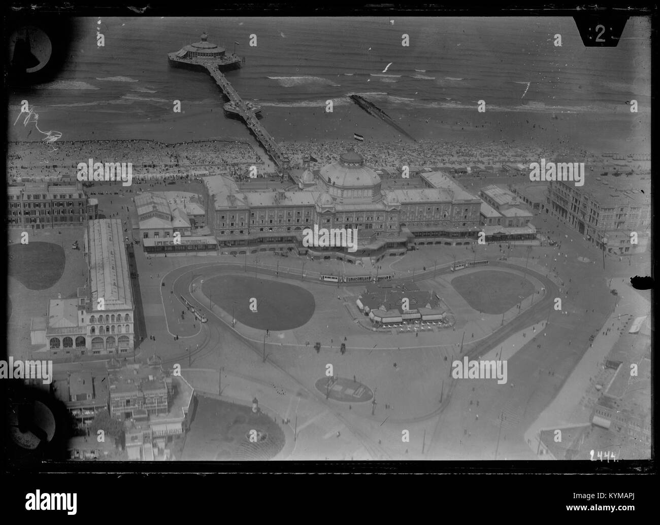 An aerial photograph of Scheveningen, taken between 1920-1940 ...