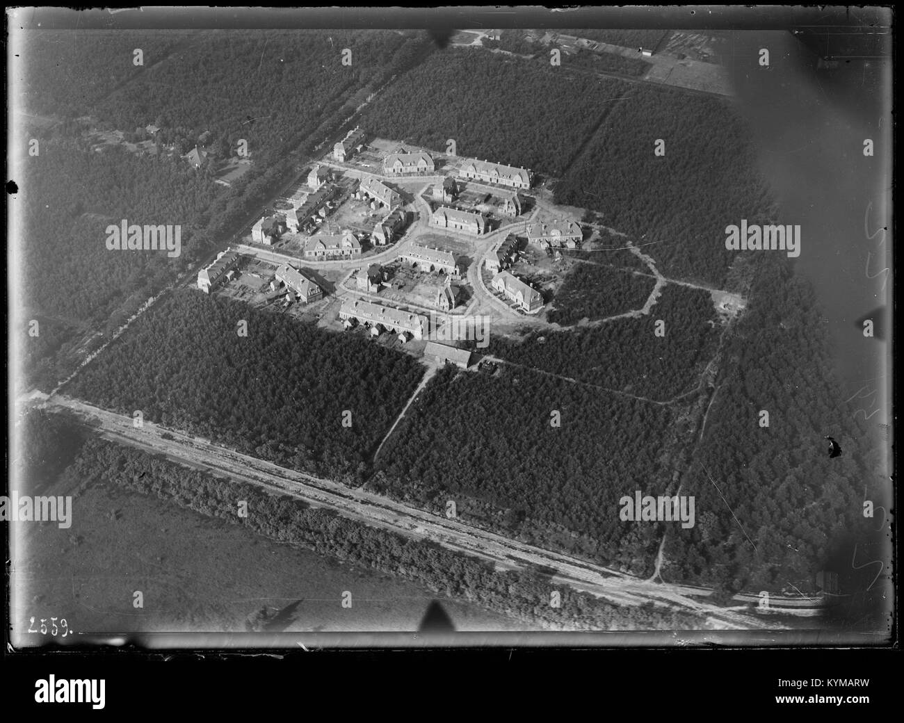 Aerial photograph taken of Soesterberg, likely showing the landscape or ...