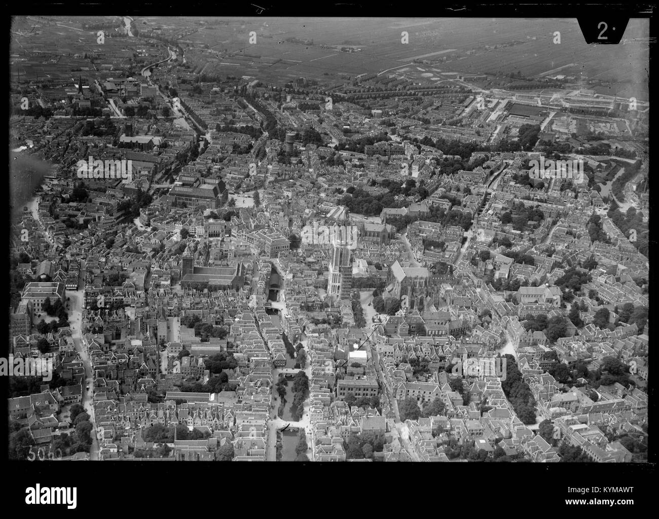 An aerial photograph of Utrecht, the Netherlands, showcasing the city’s ...