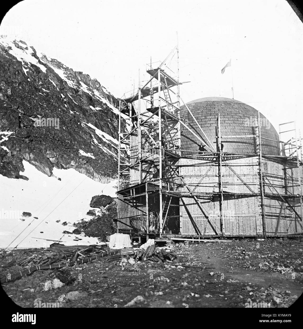 A photograph from the 1897 Arctic balloon expedition led by S. A. Andrè ...