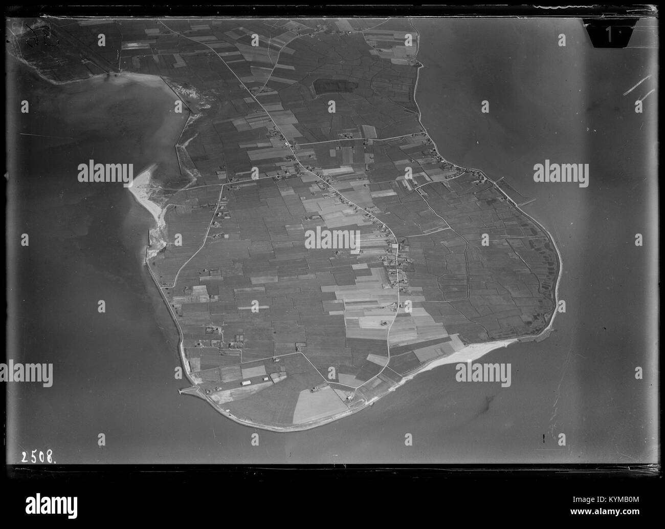 An aerial photograph of Wieringen, a former municipality in the ...