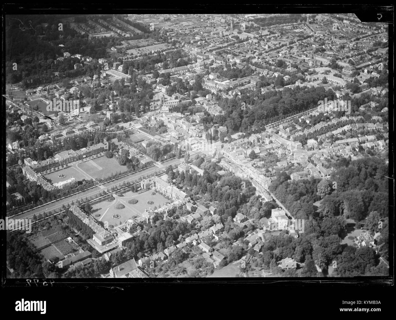 Aerial photograph of Zeist, a town in the Netherlands, captured between ...