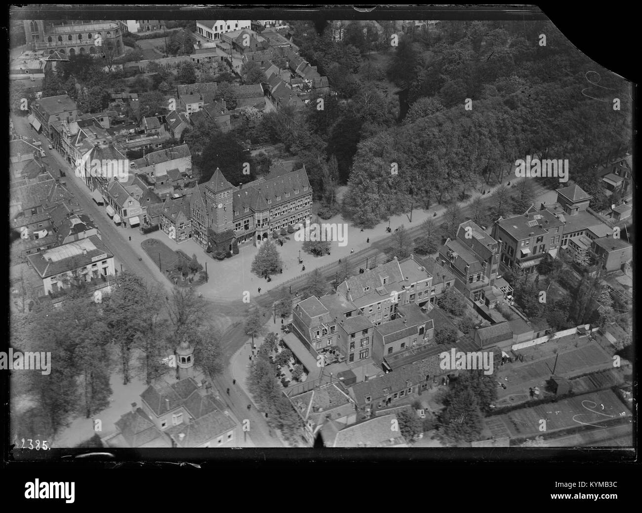 Aerial photograph of Zeist, Netherlands, captured between 1920 and 1940 ...