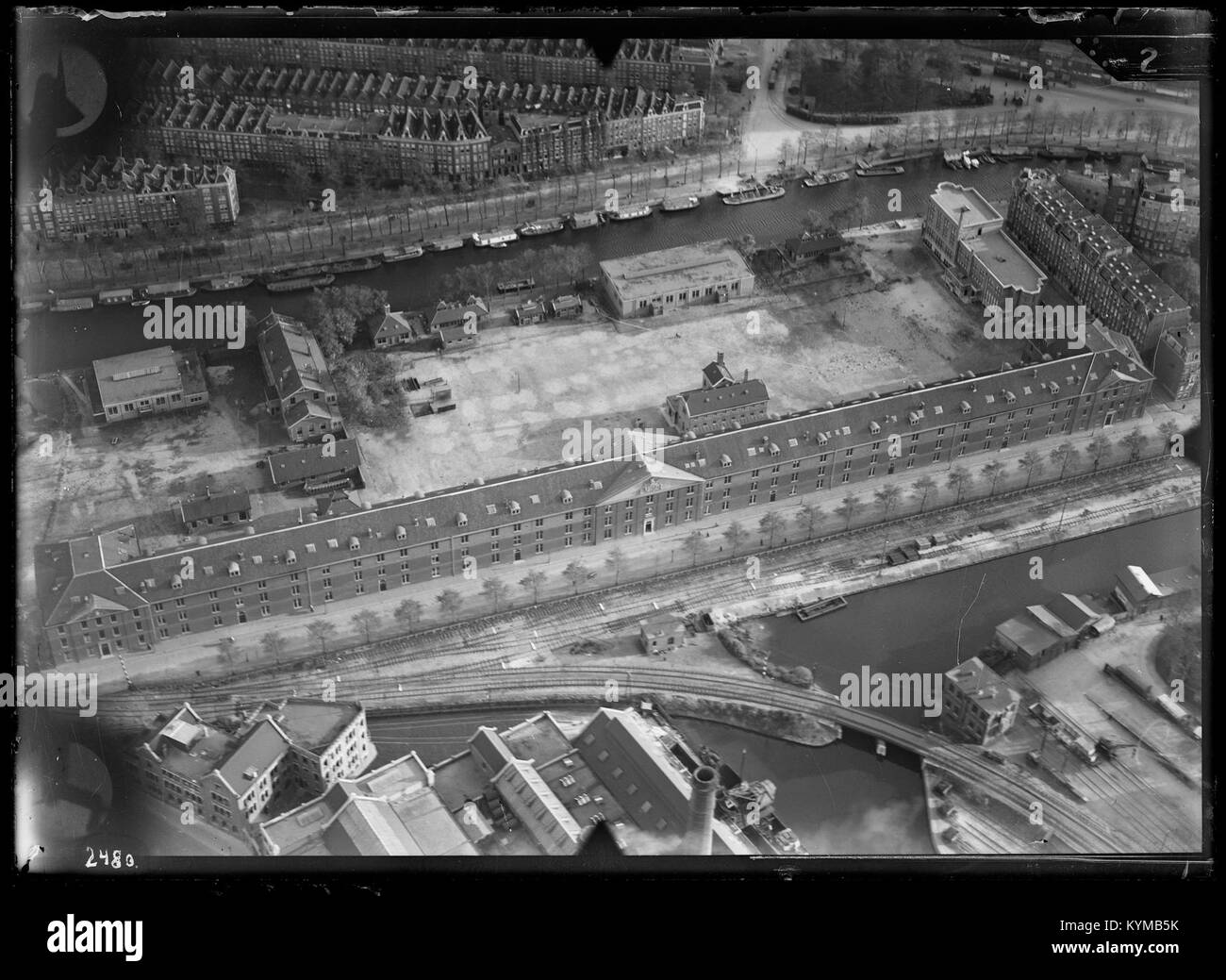 Aerial photograph of Amsterdam taken between 1920 and 1940, capturing ...