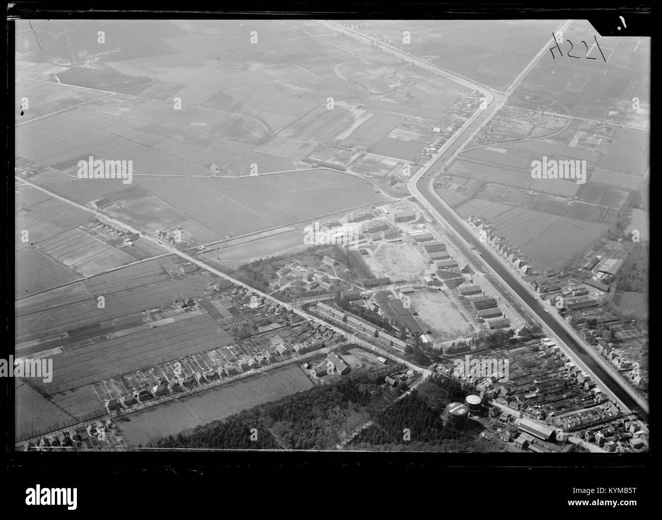 Aerial photograph of Assen, a city in the Netherlands, taken in the ...