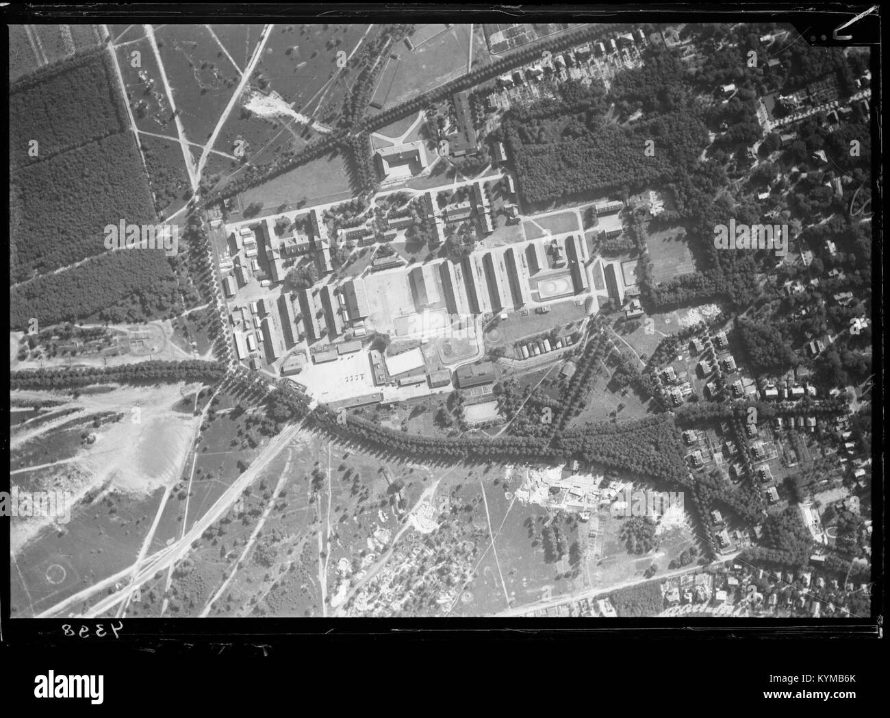 This aerial photograph captures Ede, a town in the Netherlands, taken ...