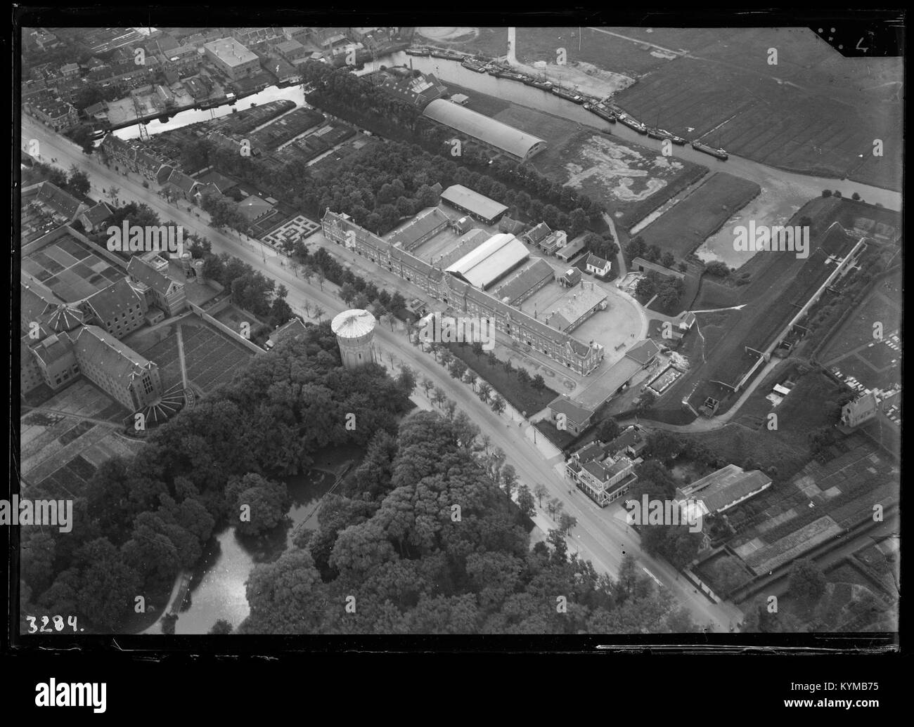 Aerial photograph of Groningen, showing the city's layout, streets, and ...