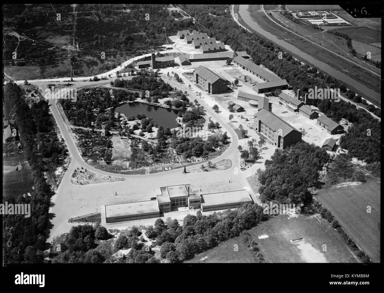 An aerial photograph of Vught, taken between 1920 and 1940. This ...