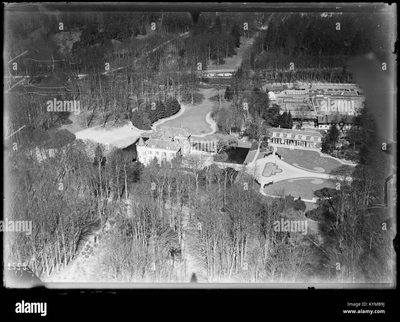 Aerial photograph of Doorn, taken between 1920 and 1940, showing the ...