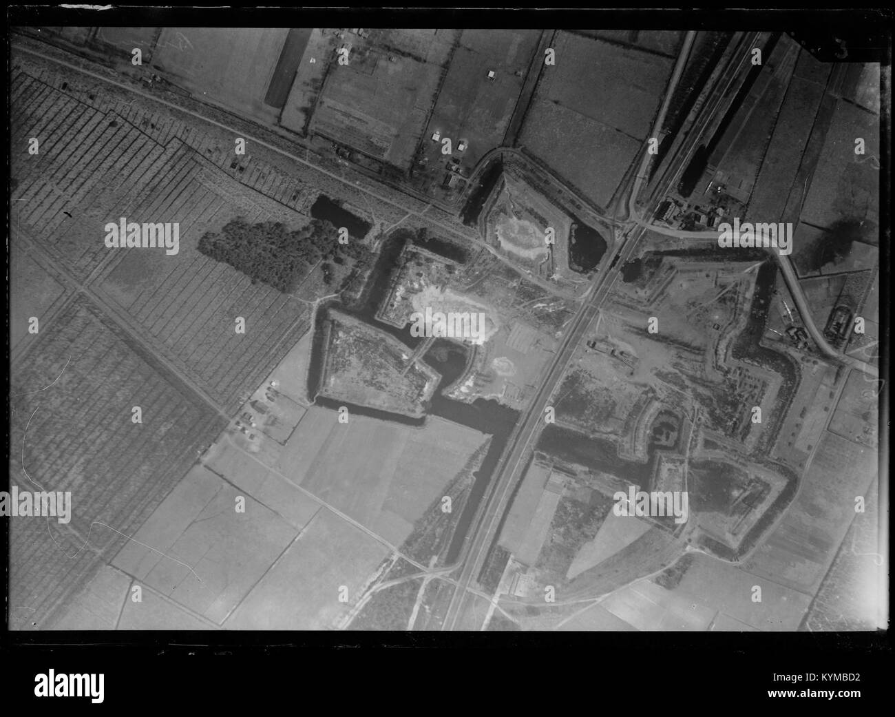 Aerial photograph of Fort aan de Buursteeg, showcasing its position and ...