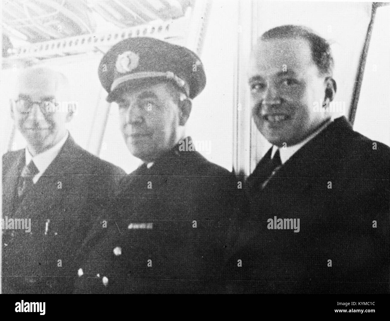 Another historical photograph of Henry Cord Meyer, likely captured in the 20th century, showing ...