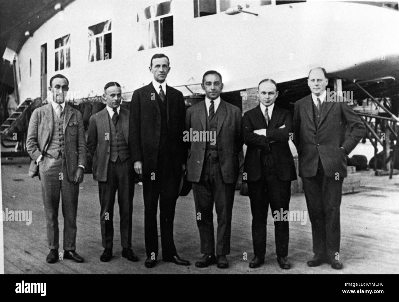 A historic image from the Meyer archive showcasing early aviation ...