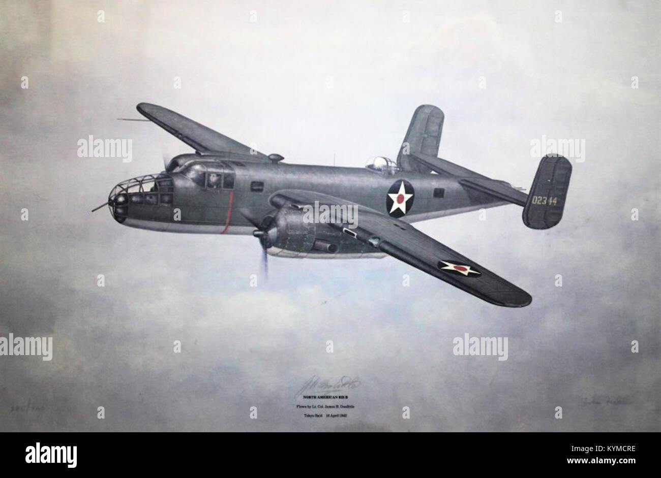 The North American B-25 Mitchell, a twin-engine medium bomber, is ...