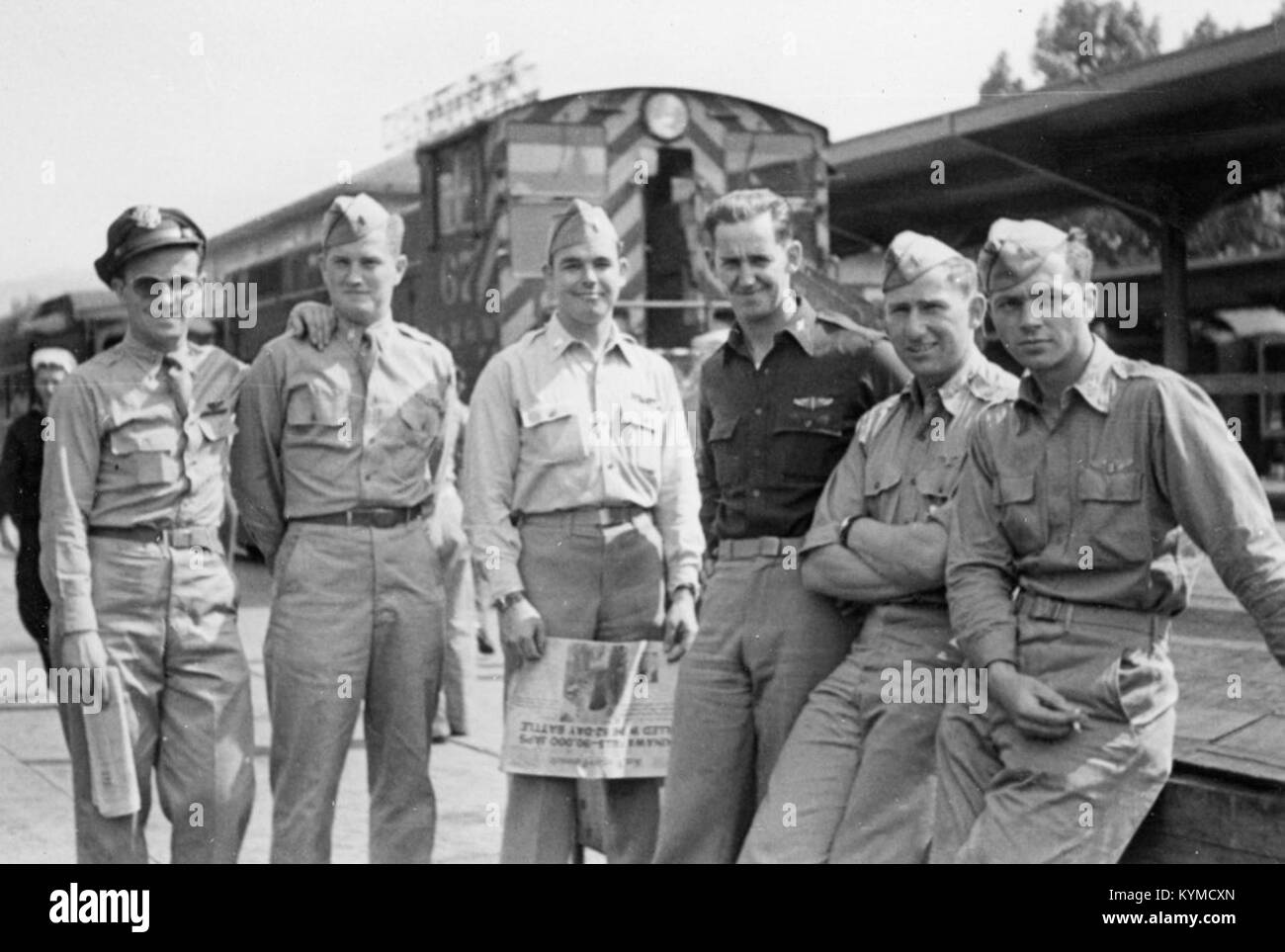 A historical photograph from the Melching 483rd Bombardment Group (BG ...