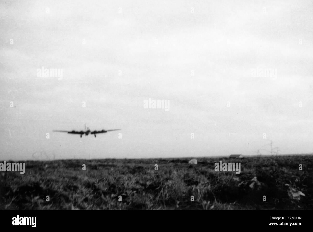 A historic photograph from the 483rd Bombardment Group, featuring a B ...
