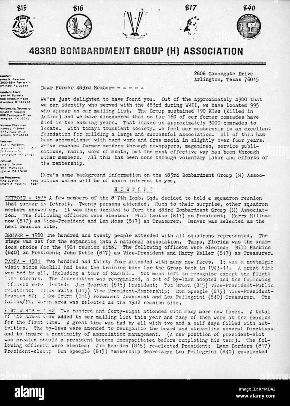 Photograph of a member of the 483rd Bomb Group, part of the U.S. Army ...