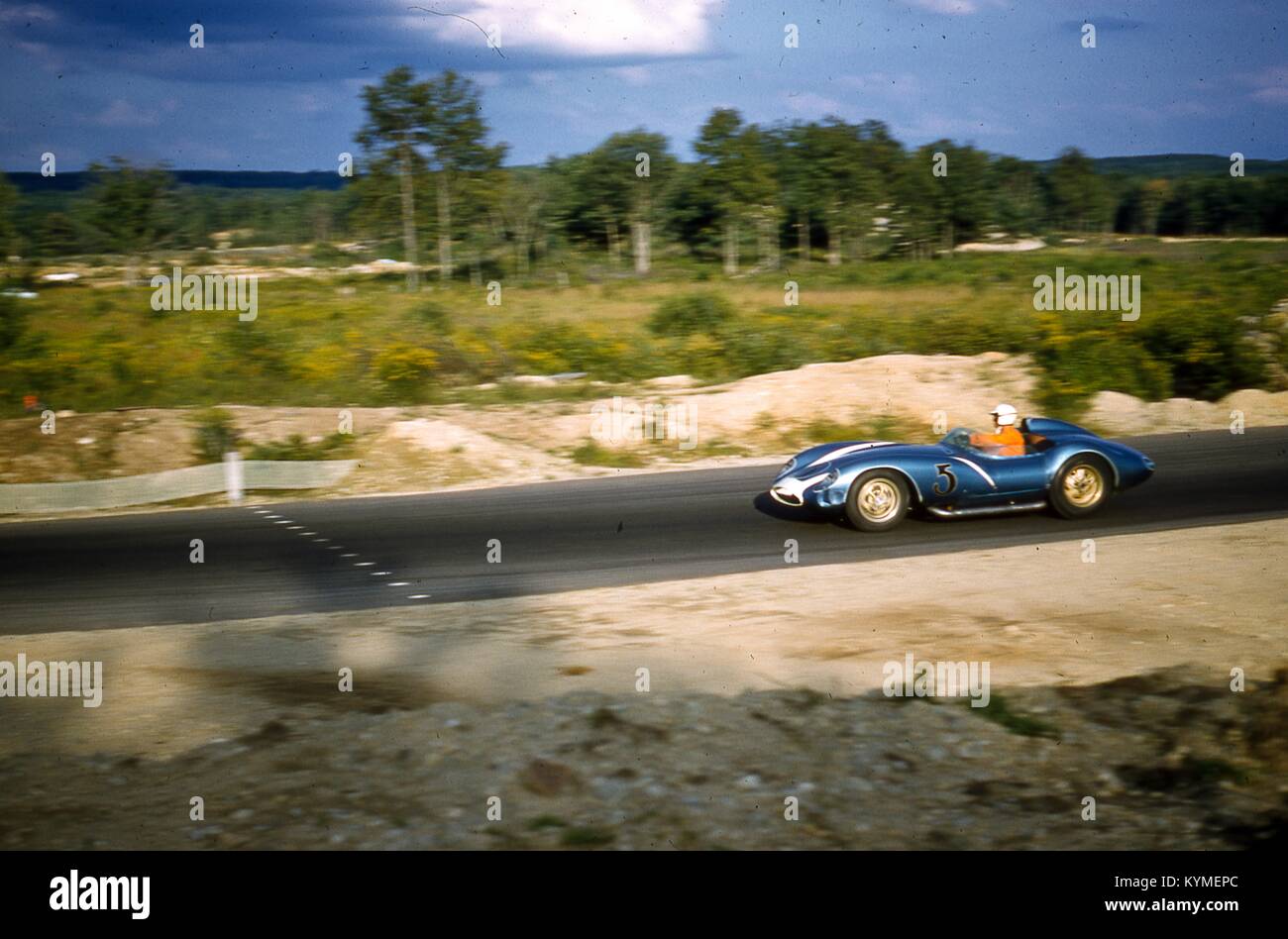 Action view of Mr. Chuck Daigh driving at speed in the right handed RAI ...