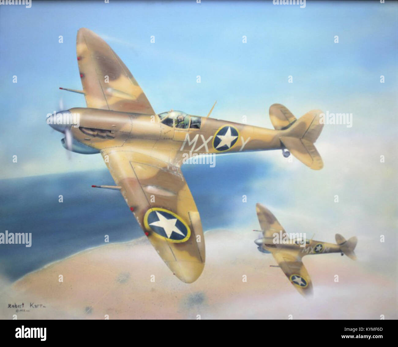 A curatorial photograph of Spitfire aircraft, showcasing these iconic ...