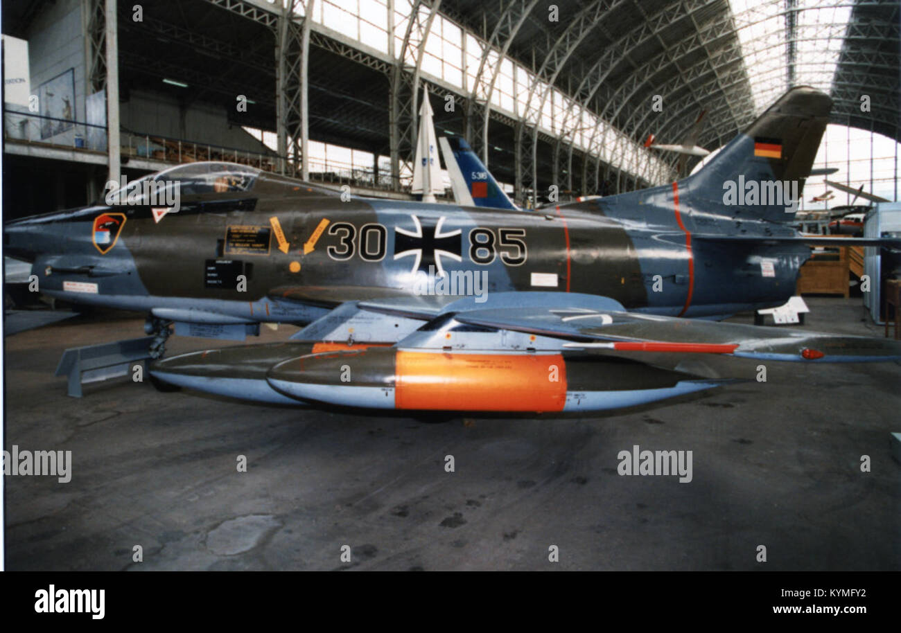 A photograph of the Fiat G91 R-3 aircraft, taken in Brussels in ...