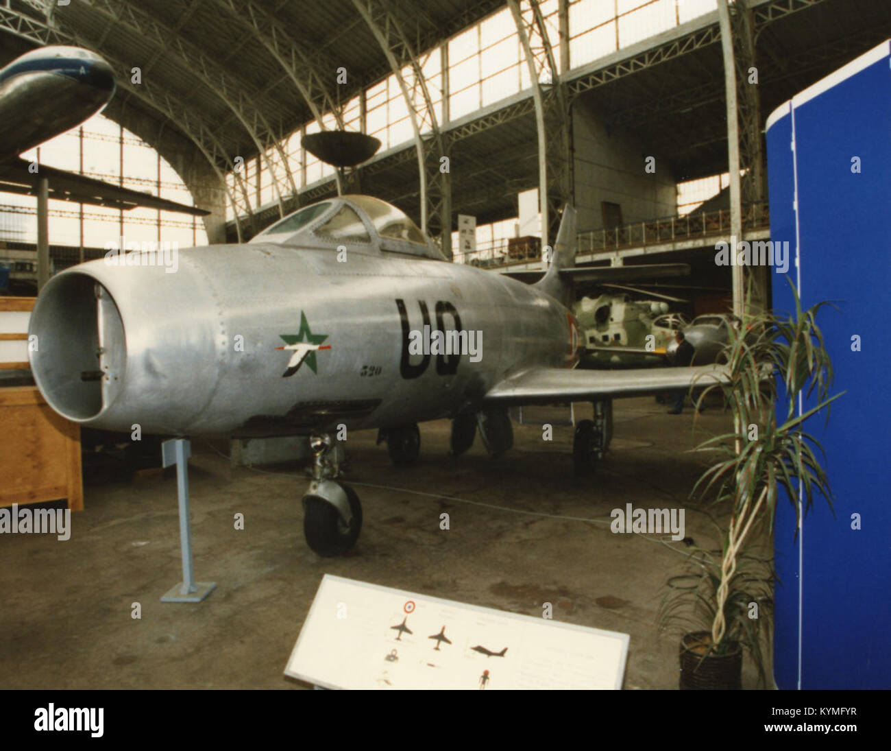 A photo of the Dassault MD450 Ouragan, a French jet aircraft, captured ...