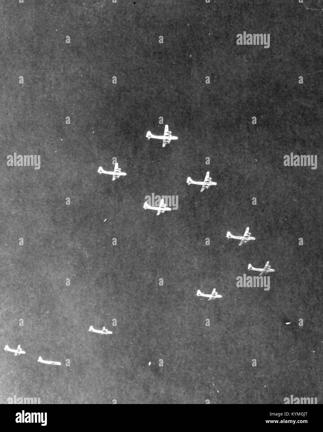 A historical photograph of the 9th Bomb Group, showcasing the group’s ...