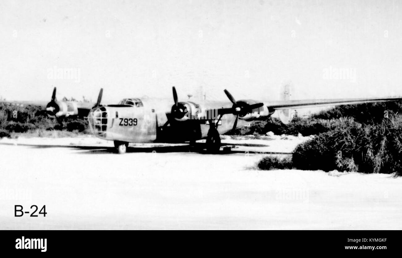 A historic photograph of the 9th Bomb Group, showing a moment from ...