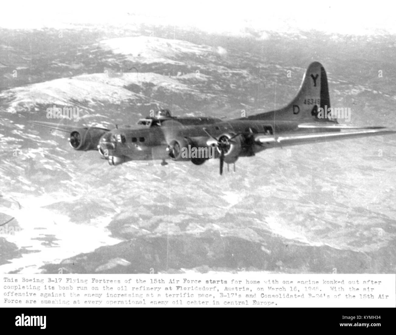 A historical image of the Boeing B-17 Flying Fortress, a key military ...