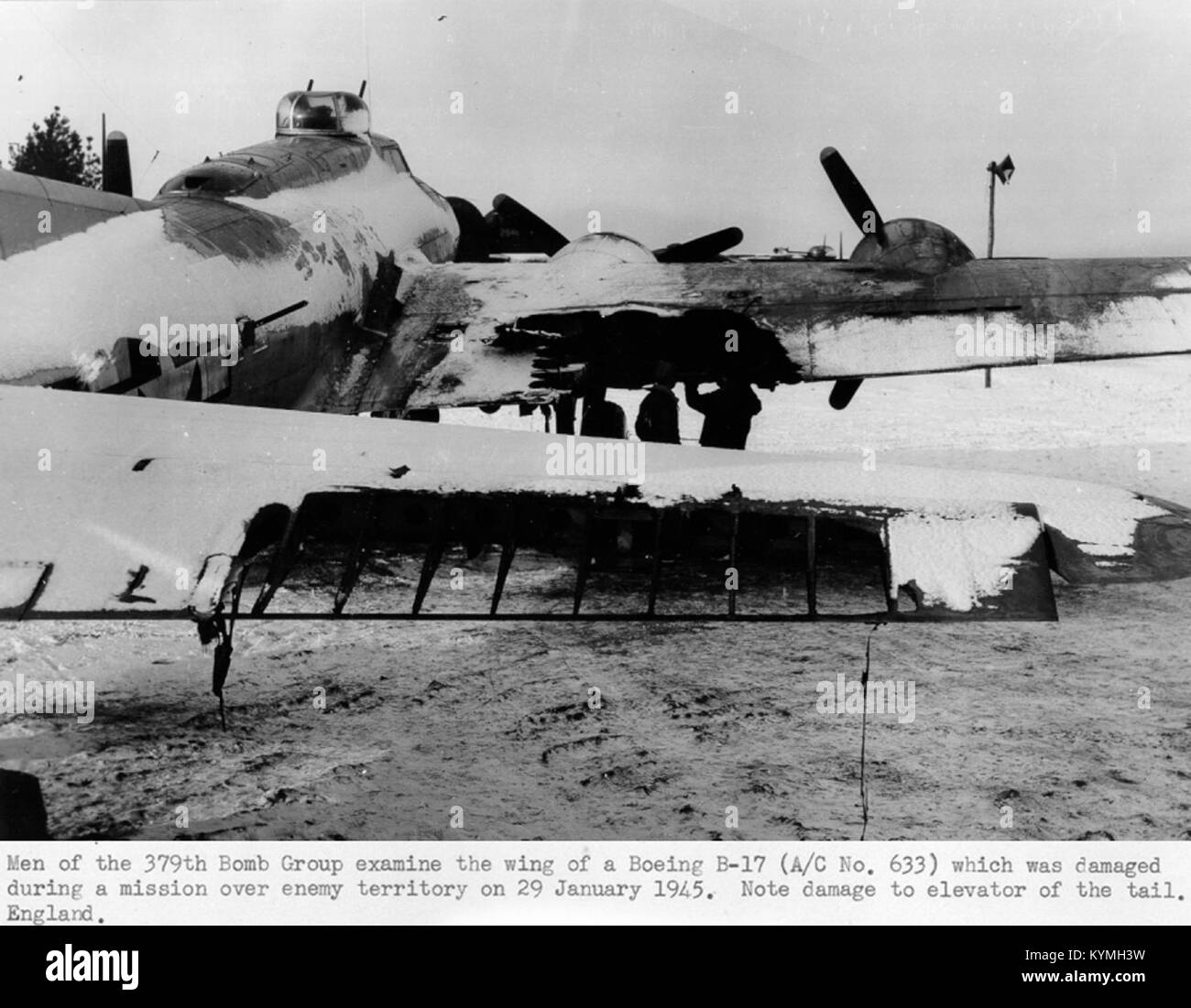 A historic image of a Boeing B-17 Flying Fortress, a World War II ...