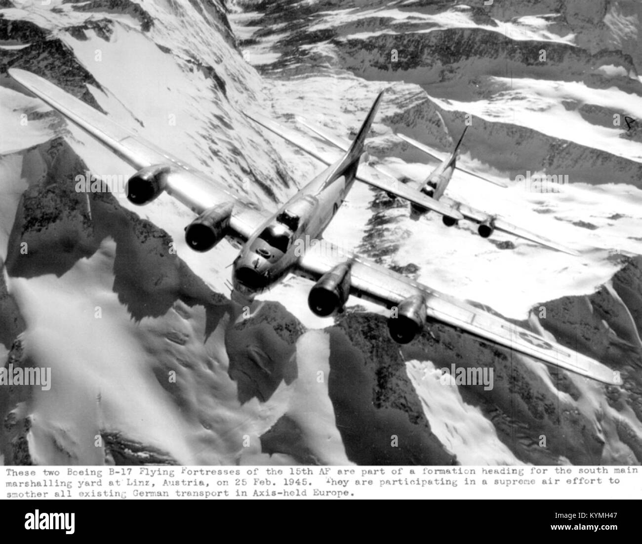 A historical photograph of a Boeing B-17 Flying Fortress, showcasing ...