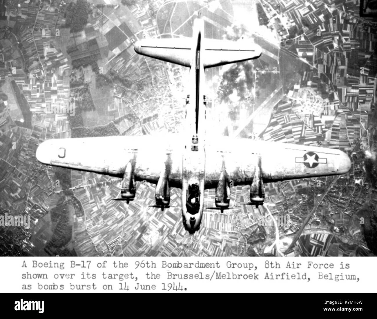 A photograph of the Boeing B-17 Flying Fortress, an iconic World War II ...
