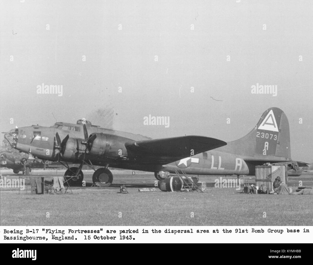 Photograph of the Boeing B-17 Flying Fortress, captured during World ...