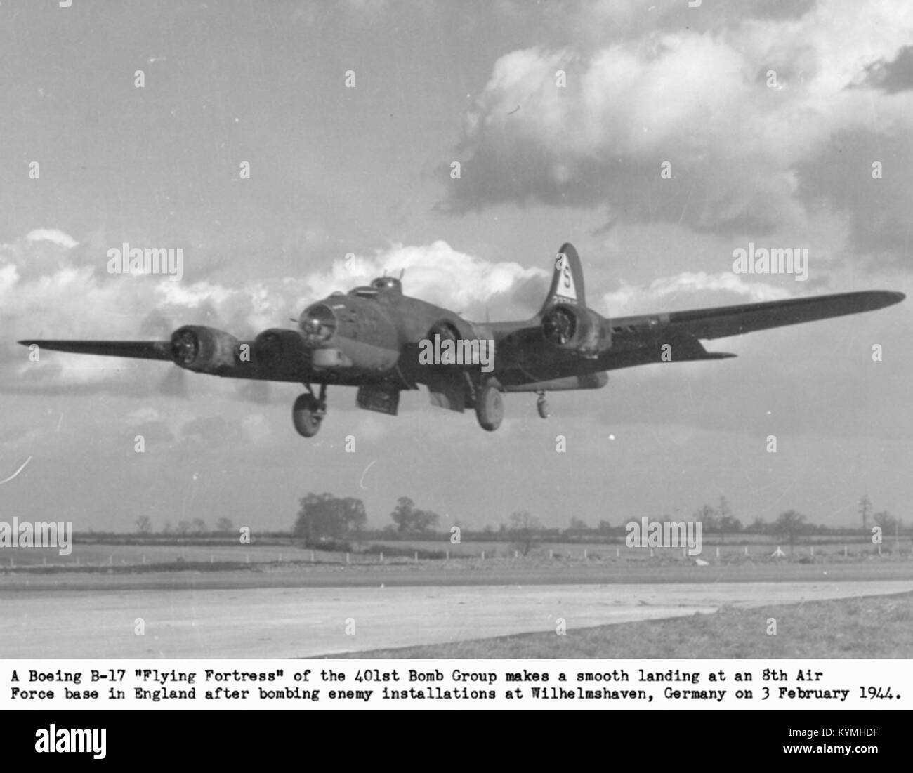A historical photograph of a Boeing B-17 Flying Fortress, showcasing ...
