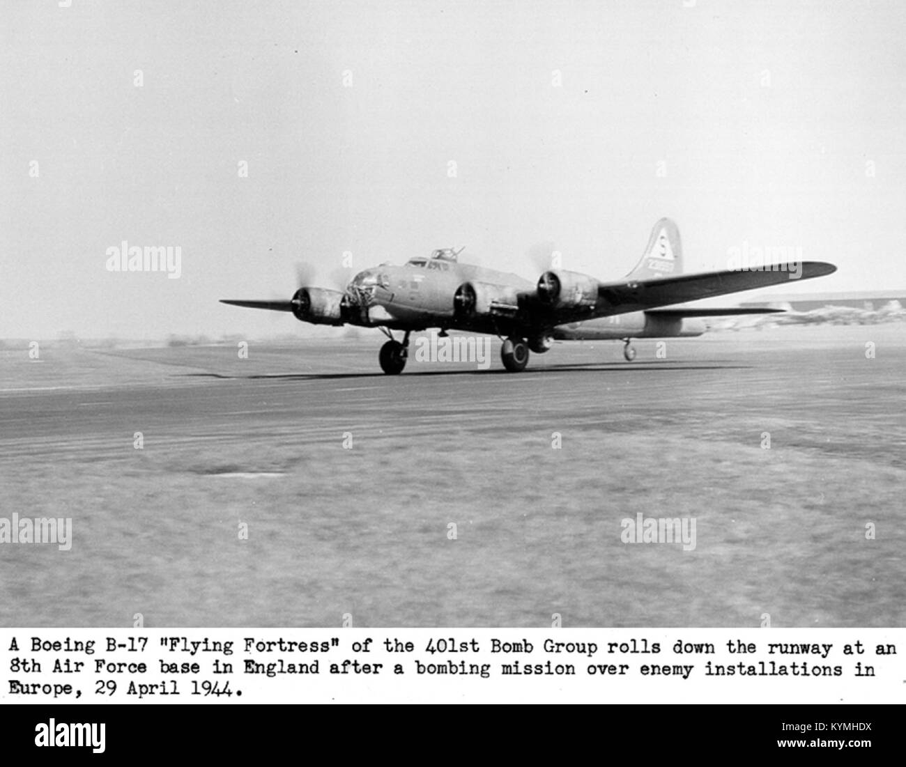 A historical photograph of the Boeing B-17 Flying Fortress, one of the ...